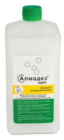 4 шт. Крем-мыло антибактериальное 1 л алмадез-лайт, крышка, МАЛ-03