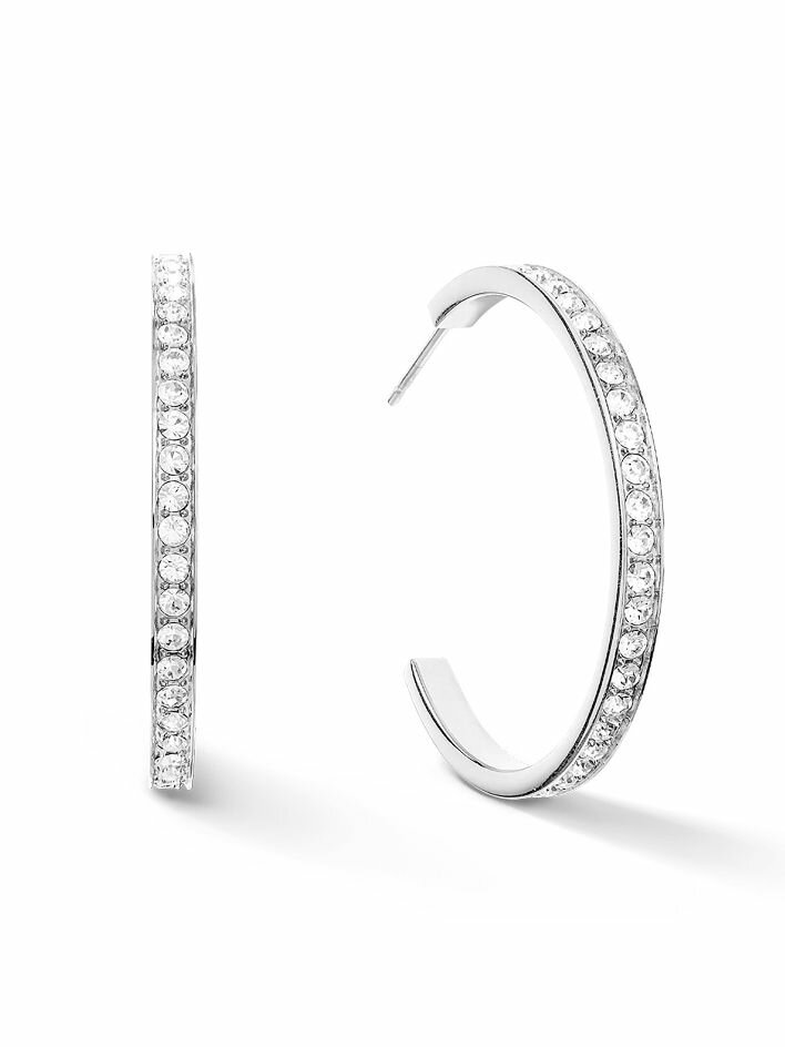 Серьги конго Coeur de Lion, кристалл, хрусталь, кристаллы Swarovski
