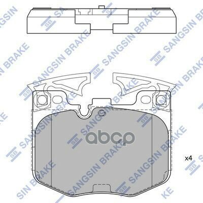 Колодки торм. дисковые Hi-Q BMW 530d (G30) 16- (D1867) Sangsin brake арт. sp4139