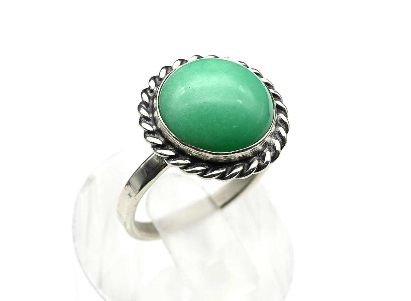 Кольцо, хризопраз