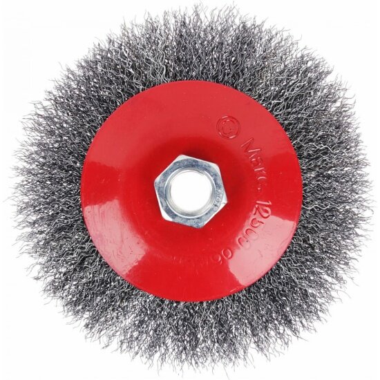Щетка металл. для УШМ Ермак 125мм/М14 (тарелка)
