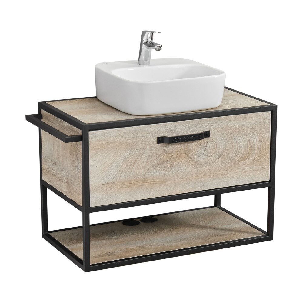 Тумба Aquaton Лофт Фабрик 1A2424K2LTDU0 с раковиной и столешницей