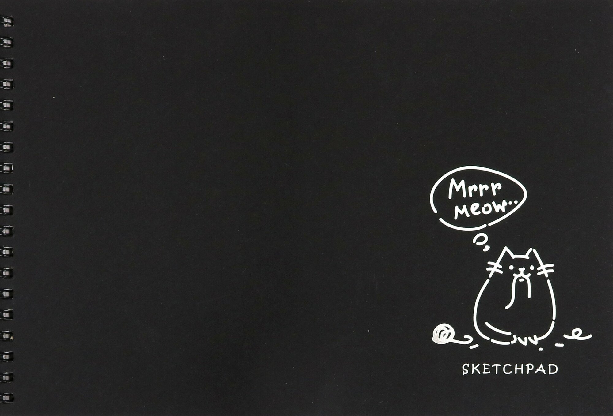 Скетчпад 20 листов, 25х17 см, спираль "Круглый кот" (СПСФ52041)