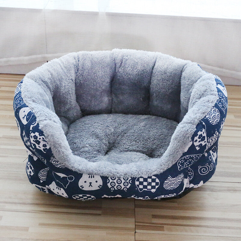 Гнездо для домашних животных Высокая окружность толстый кружевной шаг молочное кошачье гнездо собака спальное гнездо