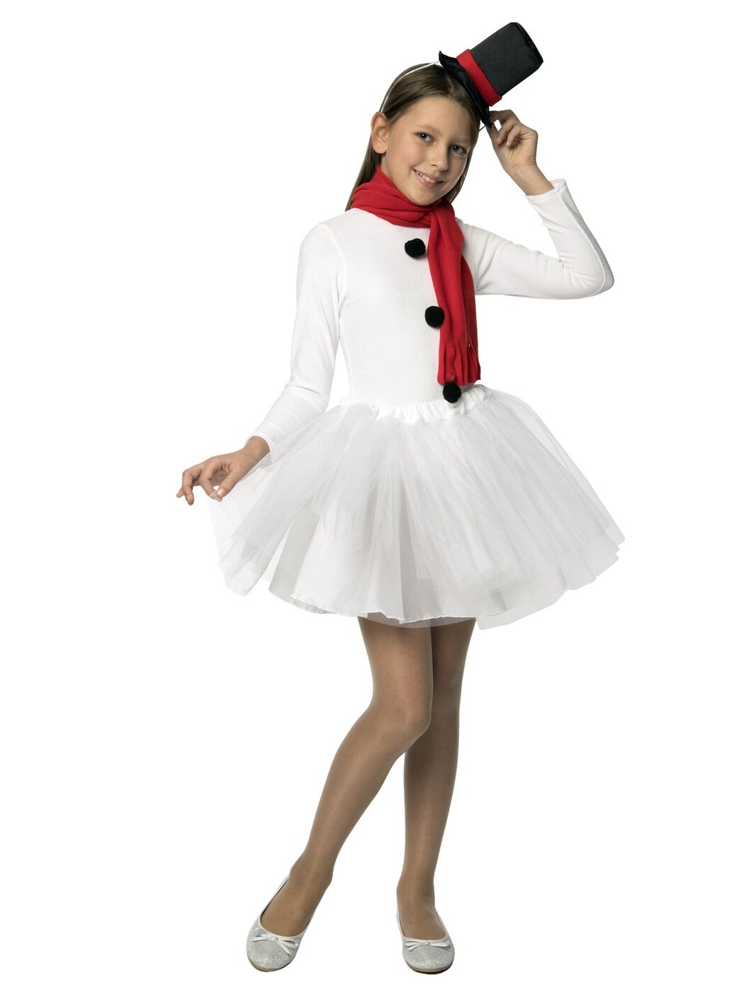 Детский карнавальный костюм Снеговик Девочка р.140-146 (размер 34-36)