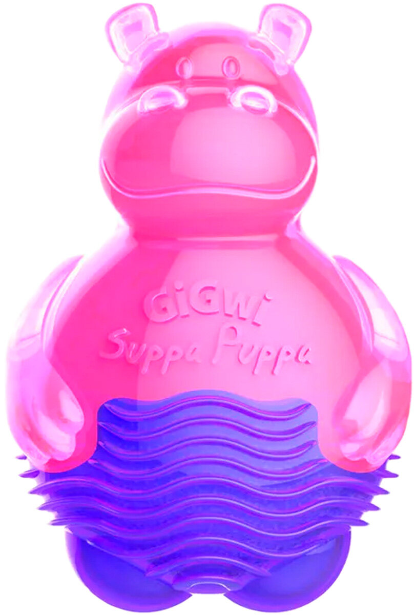 Игрушка для собак Бегемотик с пищалкой розовый 9 см GiGwi (1 шт)