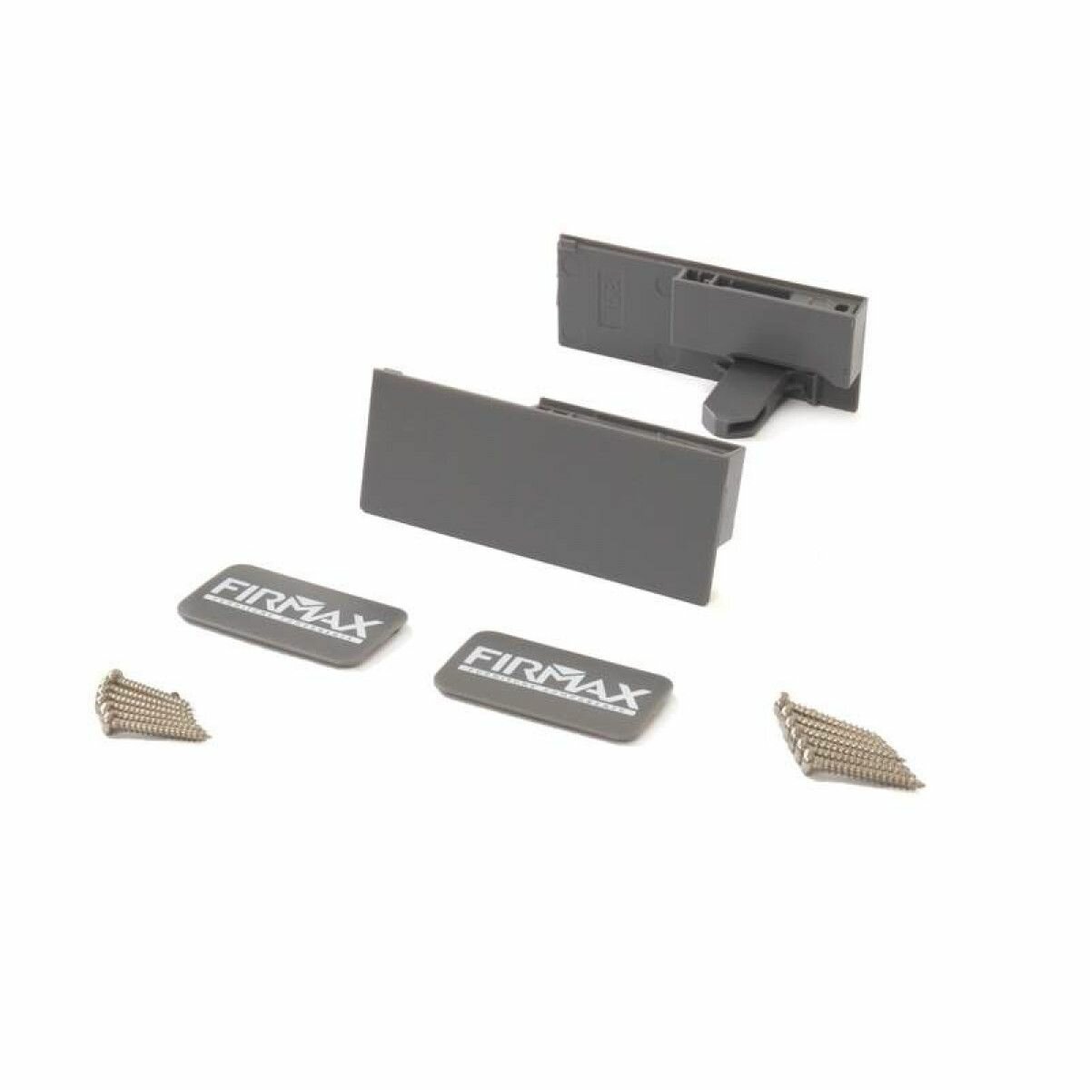 Комплект внутренних креплений Firmax высота 89мм (Держатели передней панели, заглушки) для ящика Slimline, антрацит 1 ком.