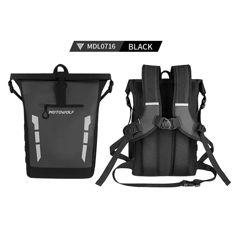 Motowolf MDL0716 черный водонепроницаемый рюкзак 20л