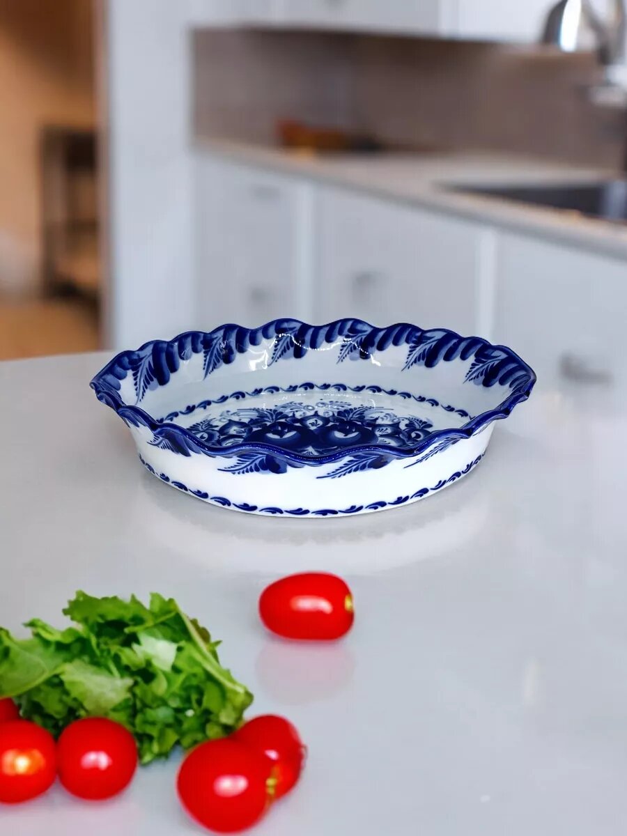 Салатник фарфоровый "Лоток Заливное" 1500 мл