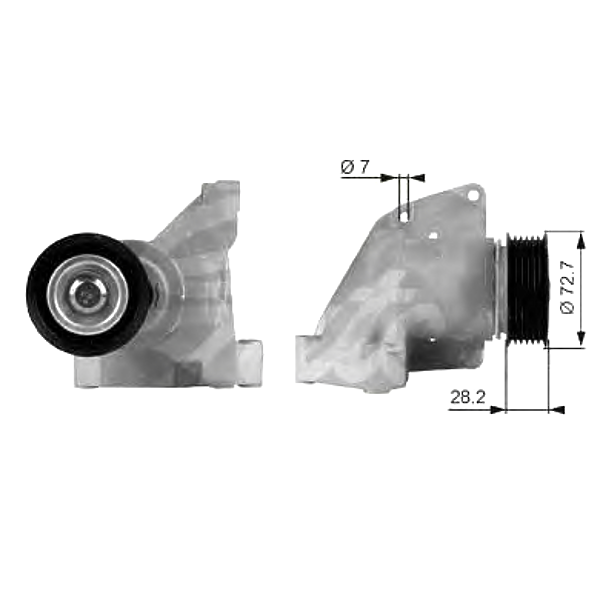GATES T38316 (0380611 / 0N1433 / 0N1433S) натяжитель ремня
