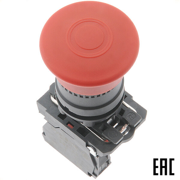 Выключатель кнопочный SB5AT842 Гриб 40мм красный 1р с фиксацией (Systeme Electric)