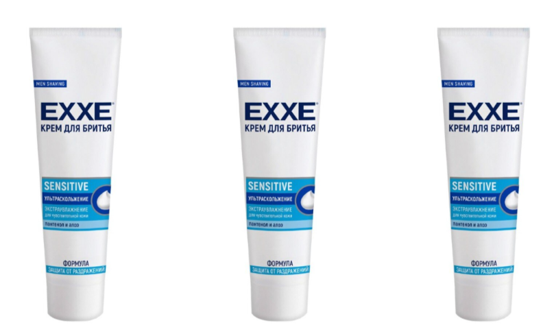 EXXE Крем для бритья SENSITIVE для чувствительной кожи, 100 мл, 3 шт