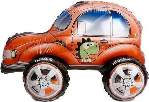 Шар 3D (23'/58 см) Фигура, Маленький автомобиль, Красный, 1 шт. в упак.