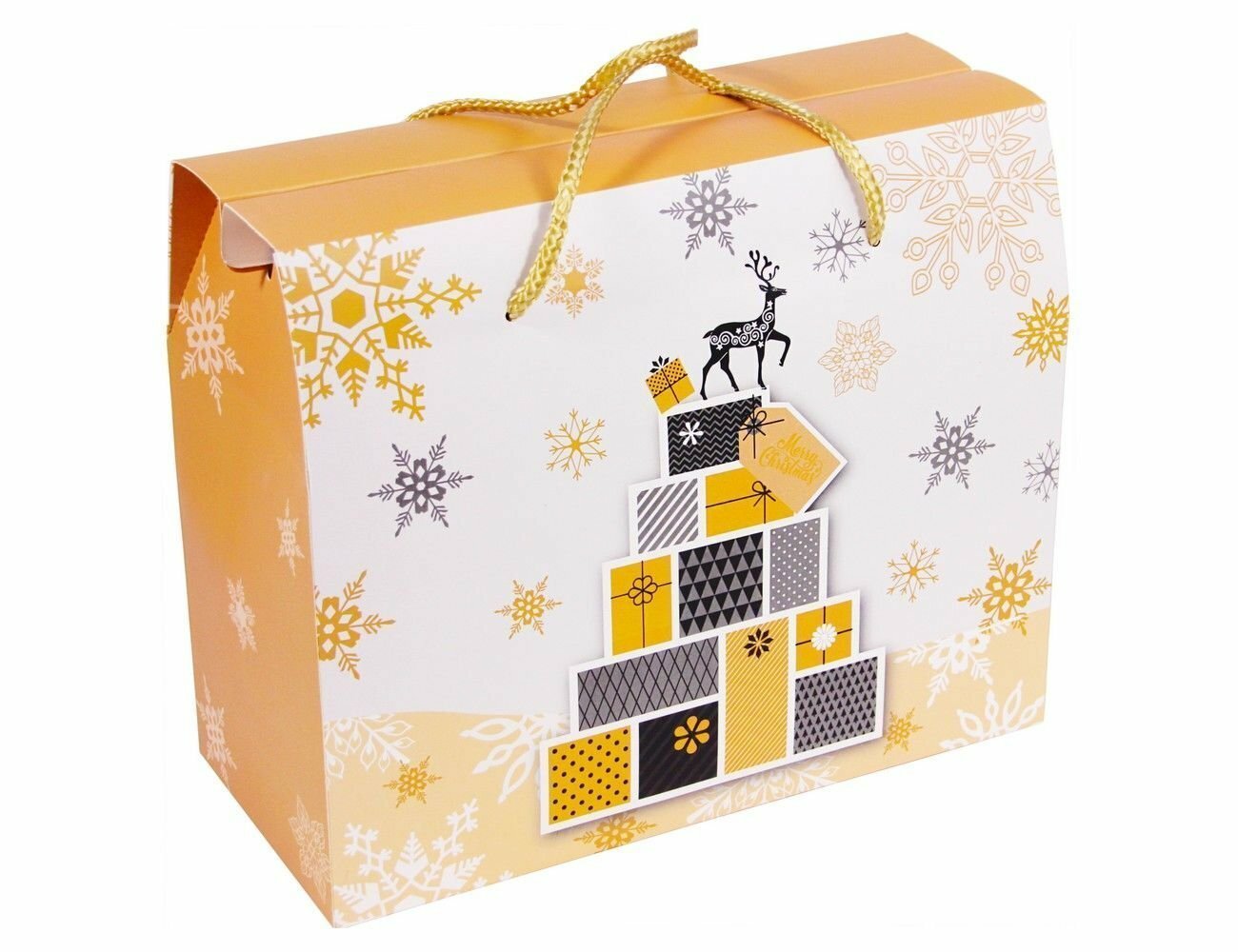 Подарочная коробка чемоданчик (с оленем), 28х23х13 см, Due Esse Christmas