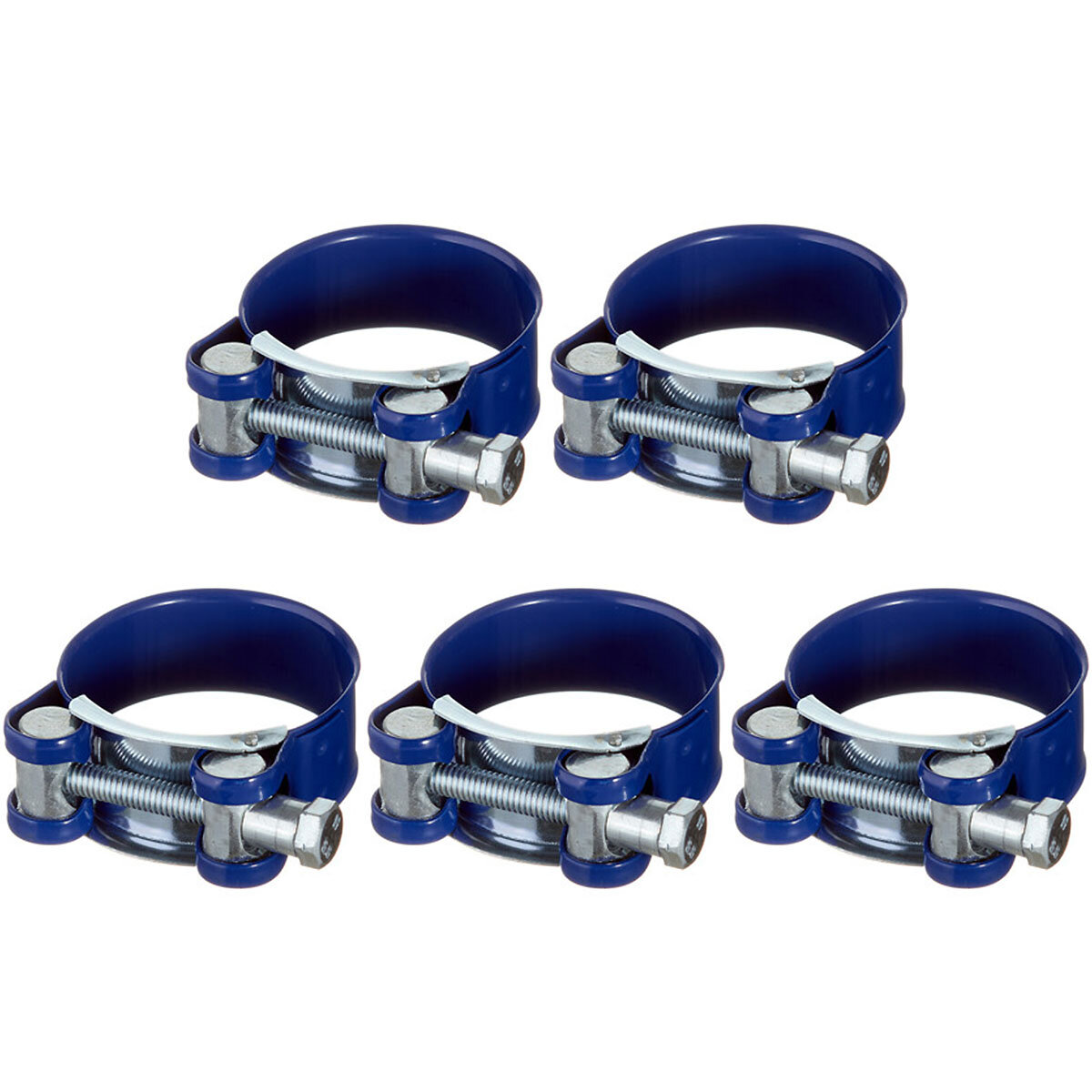 Хомут силовой Hard-Fix 40-43 мм оцинкованная сталь с полимерным покрытием одноболтовый (5 шт.)