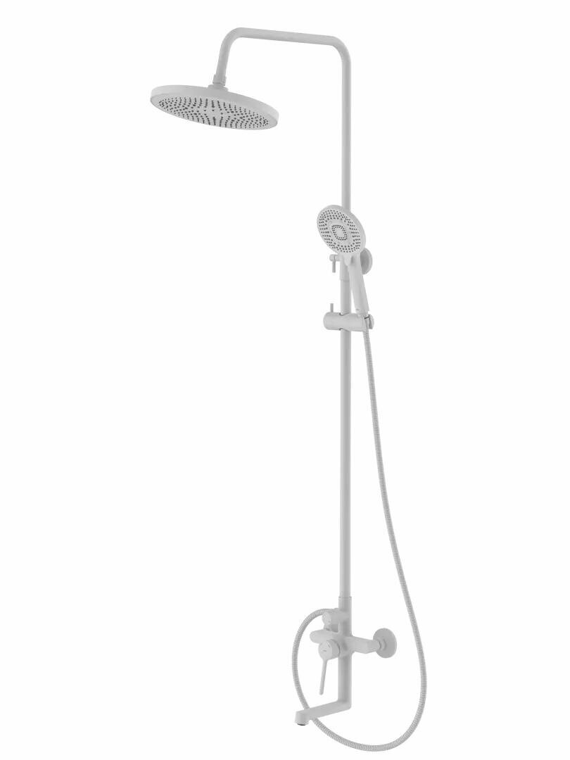Душевая система Iddis Odda ODDWT5Fi06 со смесителем 5 режимов цвет белый матовый