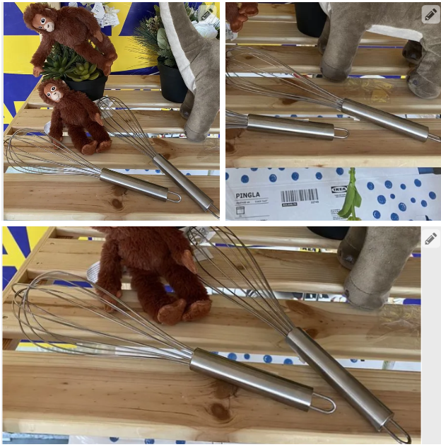 Венчик икеа с петелькой для взбивания 29 см.