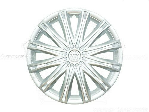 Колпаки декоративные (на пруж.) r-15 "скай" серебристый (к-т 2 шт) (lw1515)