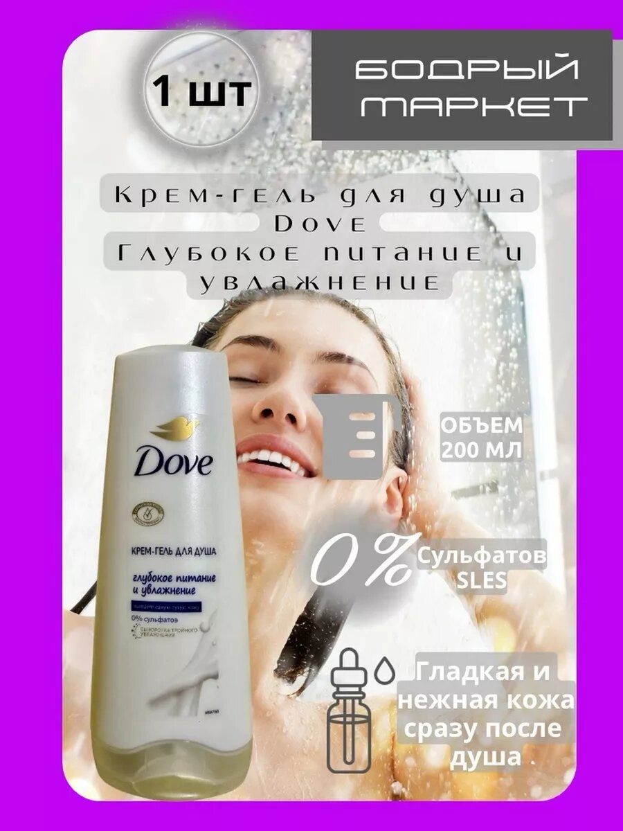 Крем-гель для душа Глубокое питание и увлажнение 200мл