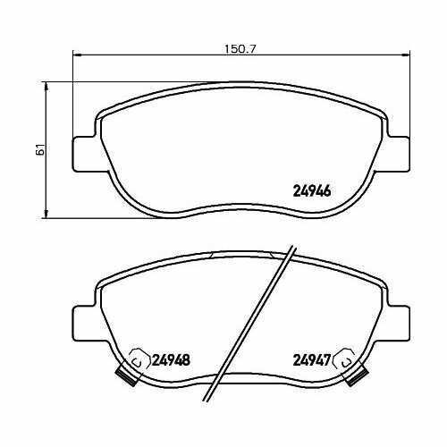 Колодки тормозные дисковые комплект Toyota, MINTEX MDB3052 (1 шт.)