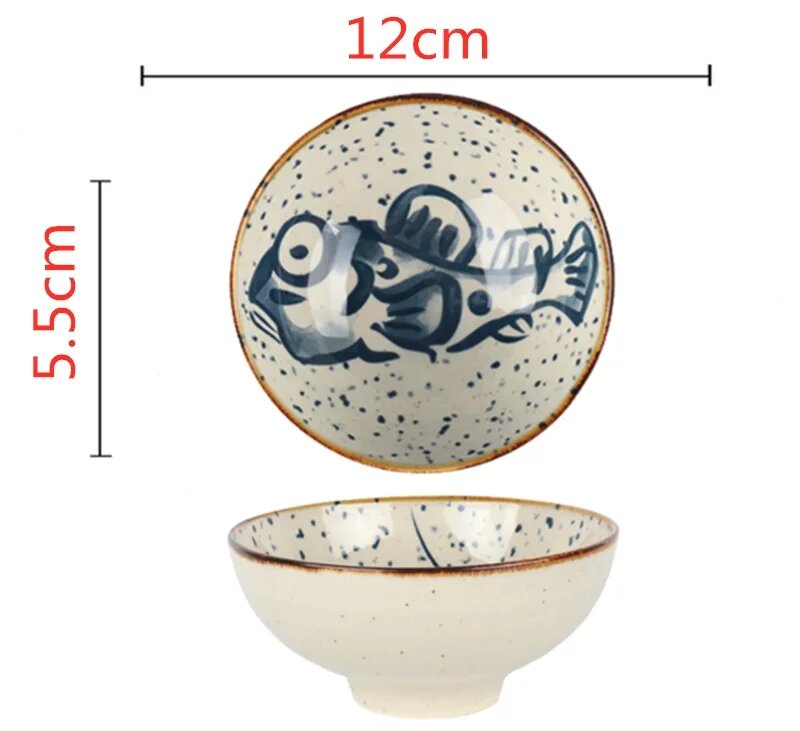 Японская Бытовая стандартная миска для лапши, супа, десерта, Корейская миска для льда, 12xH5.5cm