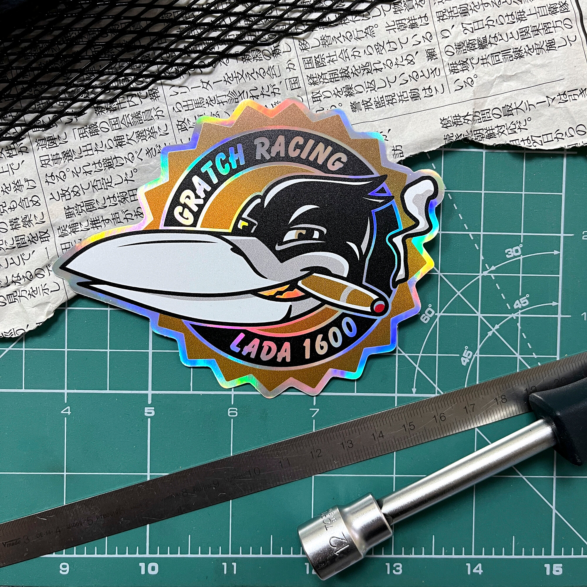 Виниловая наклейка эмблема Grach Racing 56 / Resource Stickers