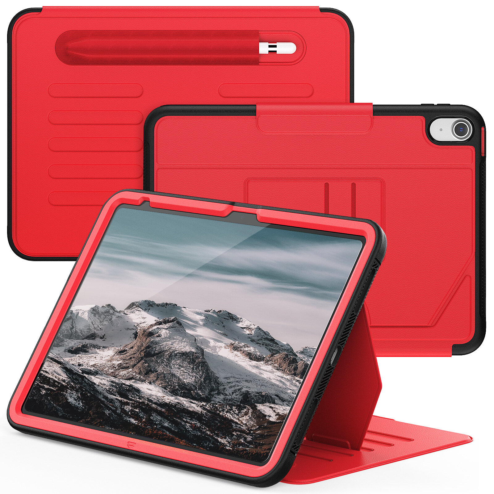 Чехол для Apple iPad 10 10.9(2022), iPad 11(A16,2025) с прорезью для пера и карманом для карт - A2696, A2757, A2777