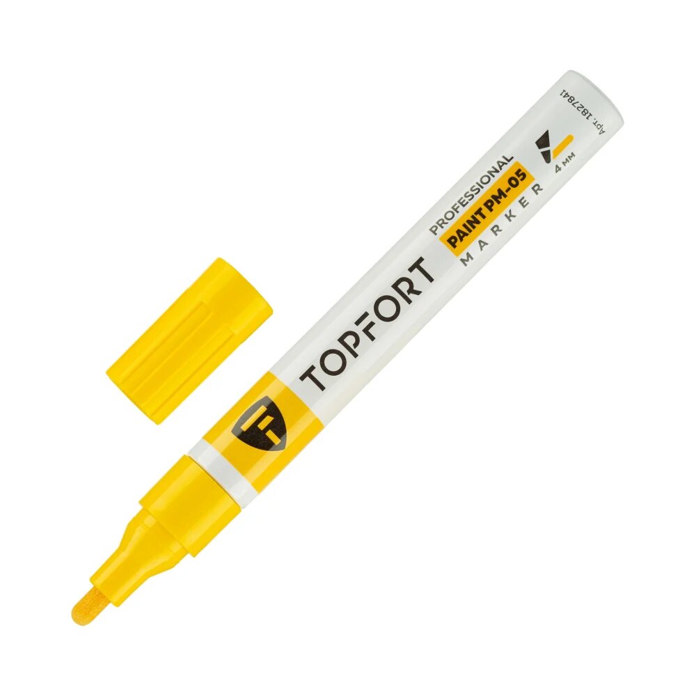 Маркер лаковый Topfort Paint 4 мм, желтый 1827841