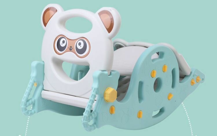 Детская горка "три в одном", кресло-качалка, баскетбольное кольцо, семейный спортивный центр Baby-World