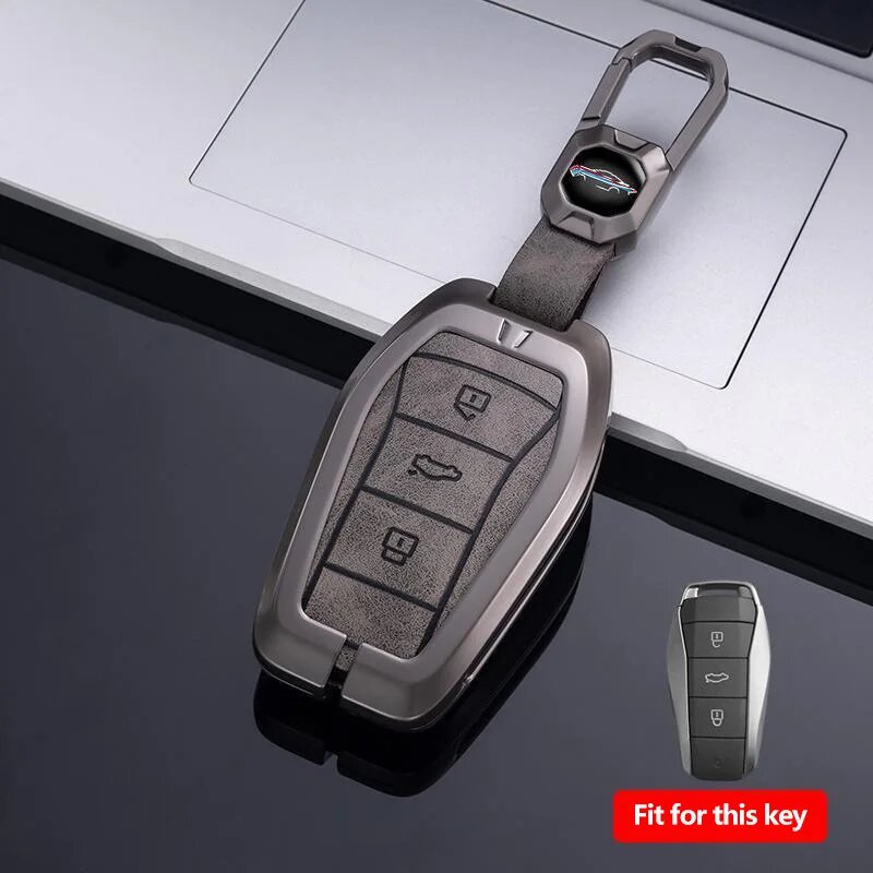Чехол для автомобильного ключа для JAC JS8 Sehol QX X4 X8 X7 A7 A5 E10X JS6 Sei 6 ProSol, чехол с дистанционным управлением, брелок, кольцо, держатель, брелок, аксессуары Style4 Grey