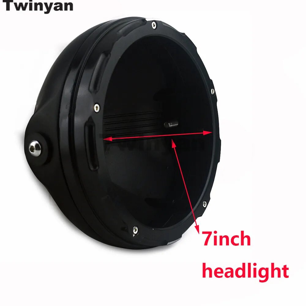 7-дюймовый корпус фары для мотоцикла с ЧПУ, корпус фары, ведро для Harley Custom, 7-дюймовый корпус, универсальный маяк