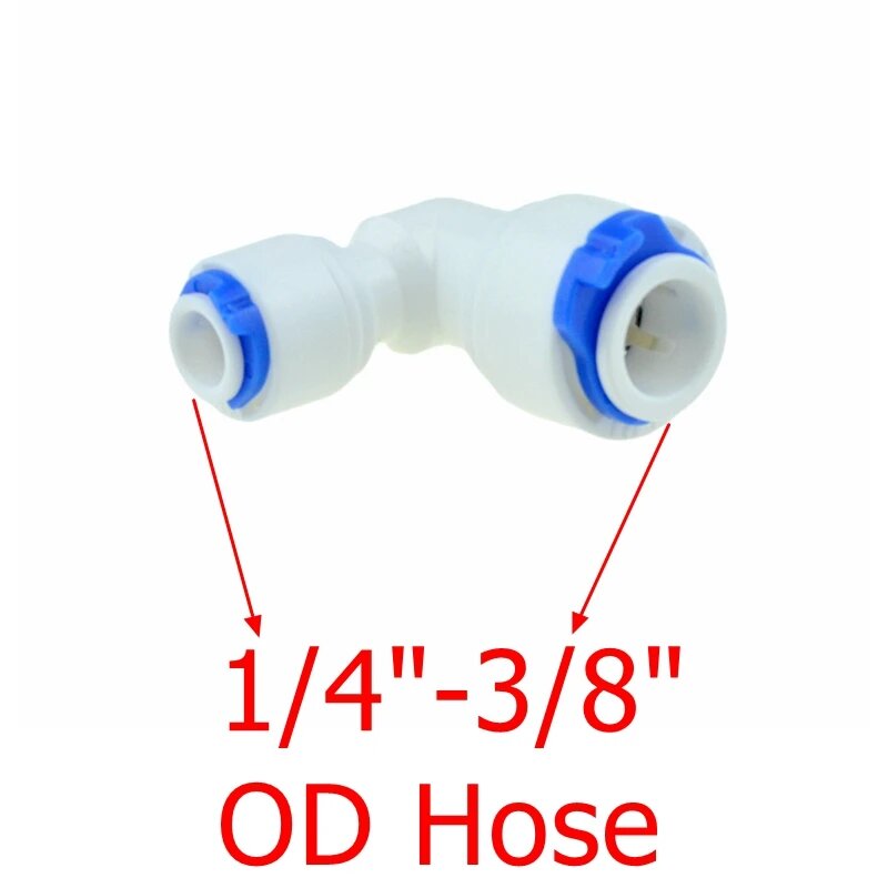 1/4"-3/8" L-образный фитинг для шланга OD