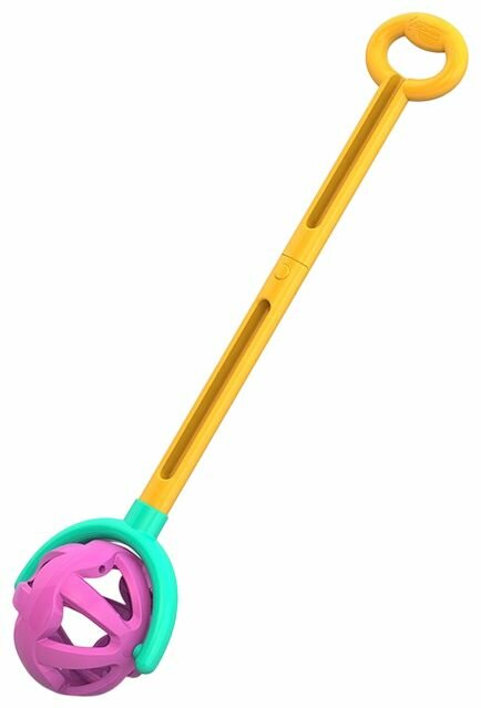 Машинка-каталка "Шарик" на палке, развивающая игрушка для малышей, детская каталка для дома и улицы