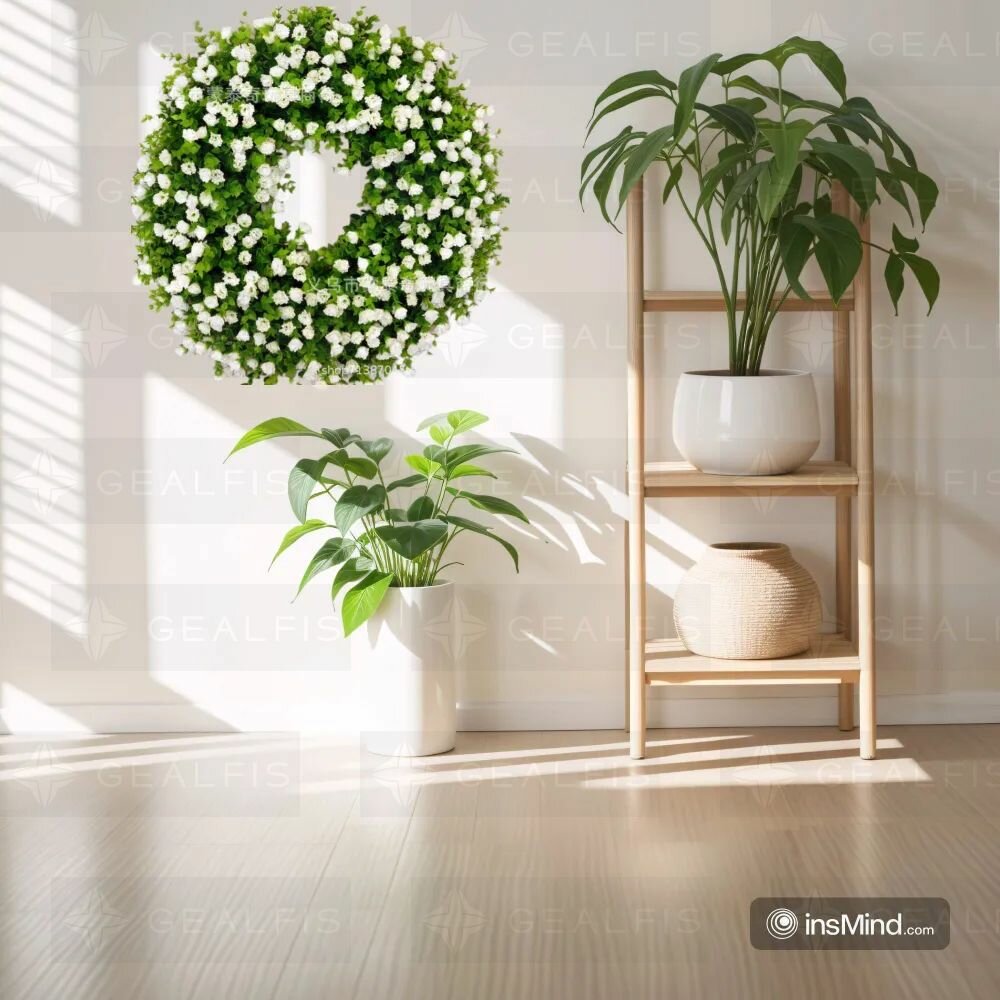 Венок для входной двери с эвкалиптом и зелеными вкраплениями, весенне-летний декор для дома