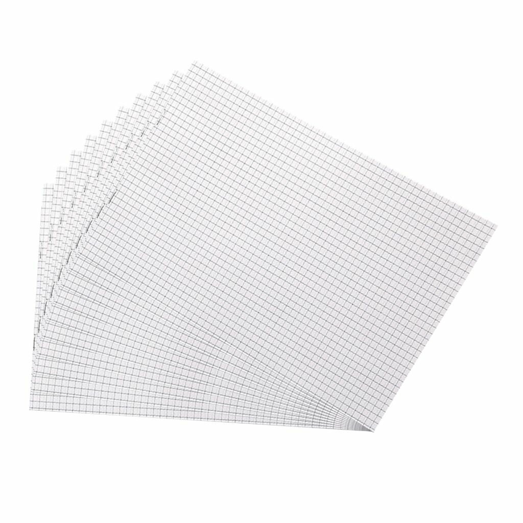 (1 комплект) Черновая бумага для перегородок, используемая учащимися,-тип сетки, 10 экземпляров