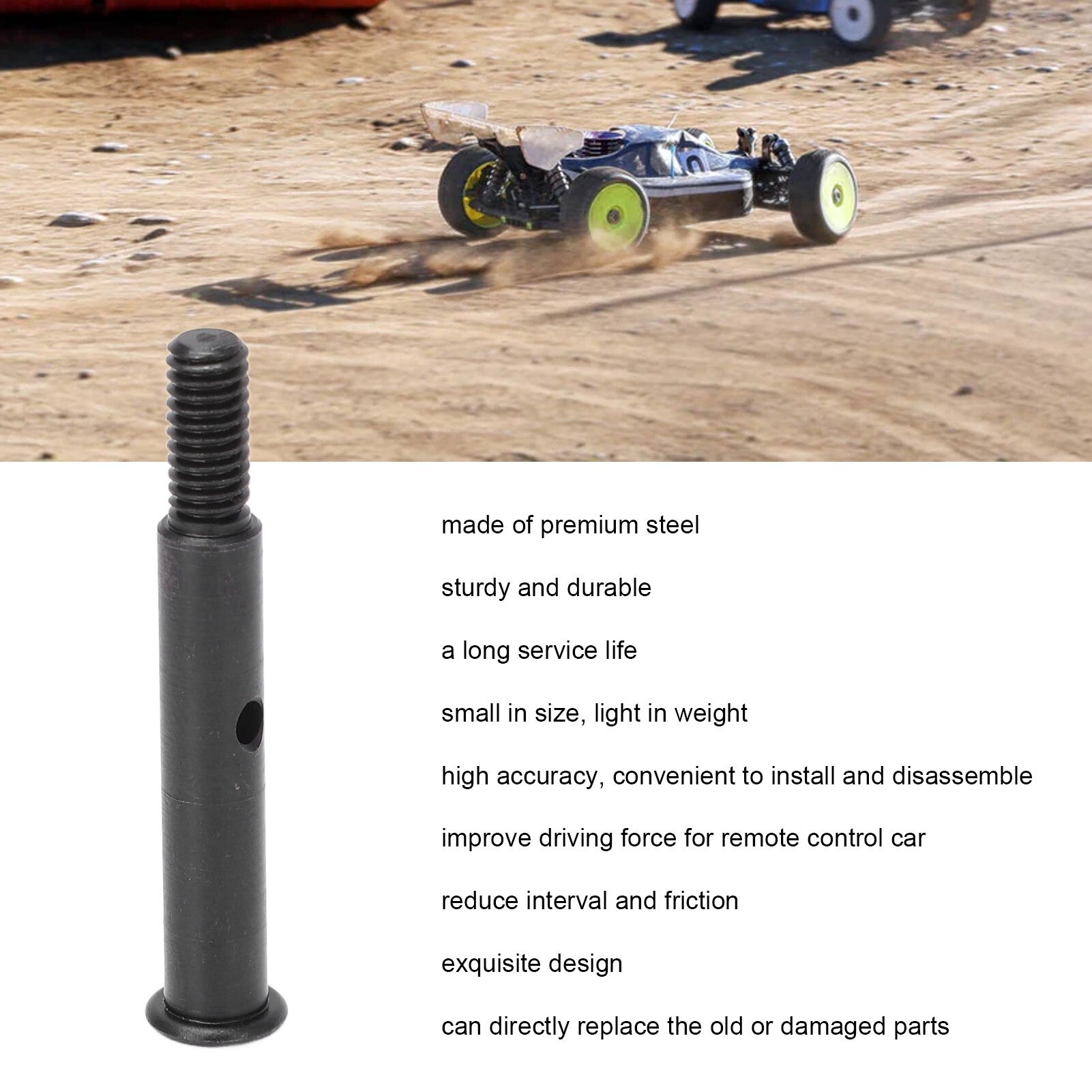 4pcs RC переднее колесо сталь 35 -миллиметровой передний вал седобородовой вал.