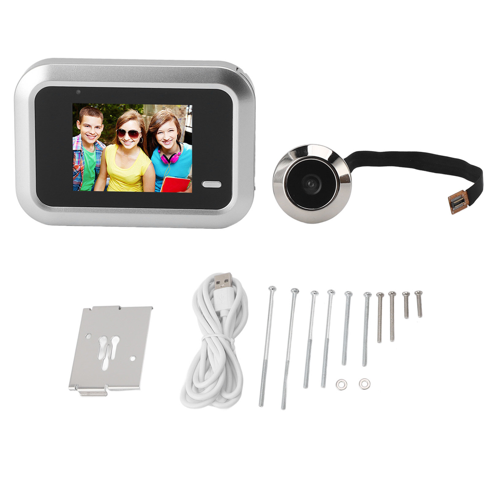 Электронная камера-глазок, дверной звонок, широкоугольный HD-мониторинг звука, автоматический цифровой глазок для дома