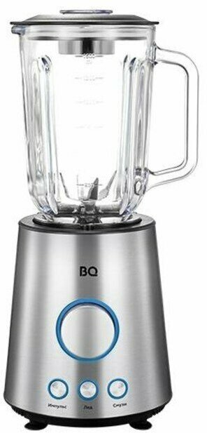 Блендер BQ SB1000, стационарный, 1200 Вт, 1.5 л, 2 скорости, серебристый