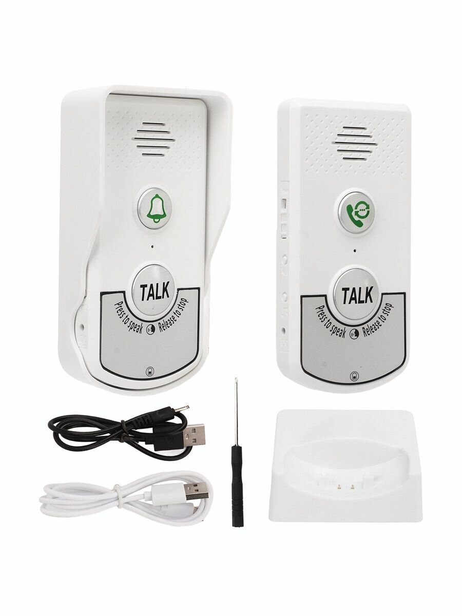 Беспроводные домофоны дальнего радиуса действия 1000 м, отличный чип голосовой связи для домов, отелей, вилл, фабрик, белая отделка
