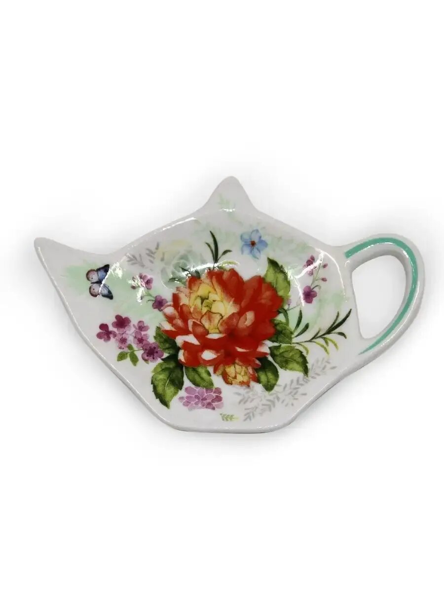 Блюдце Rosenberg "R-245016", керамика, фигурная форма, для чайных пакетиков