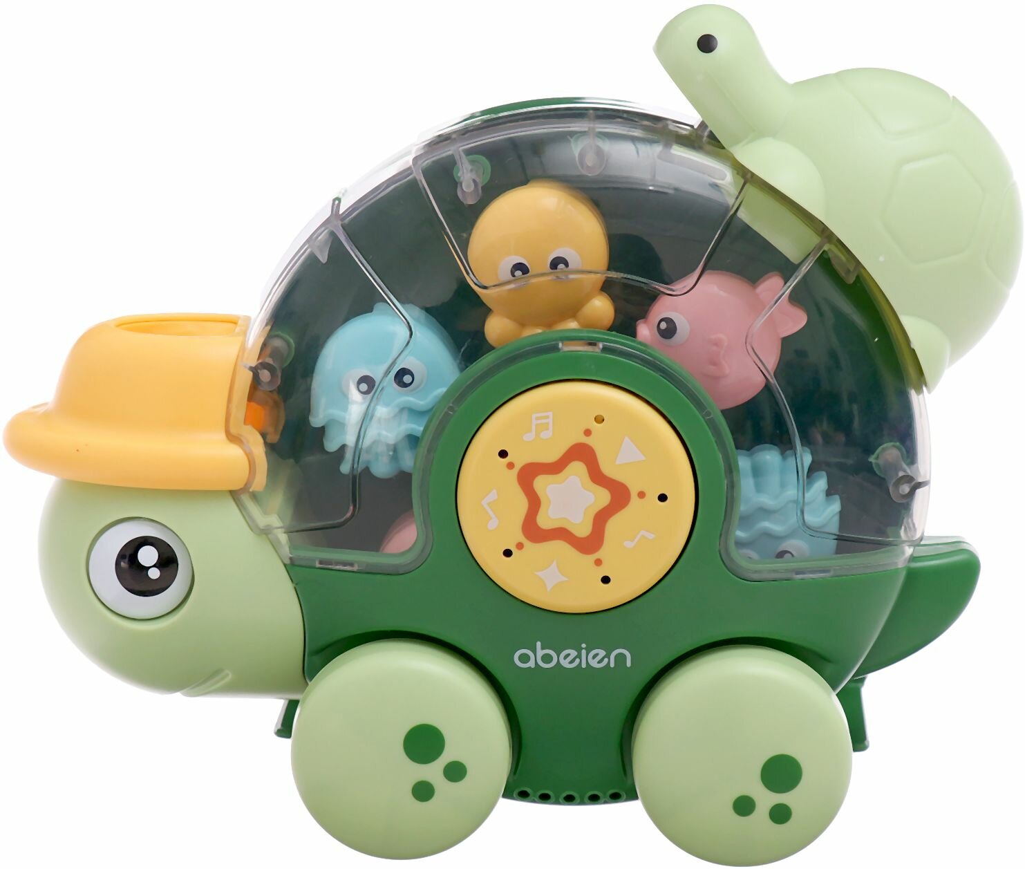 Игрушка для купания в ванной "Морские черепашки" на присосках, детская пластиковая фигурка для игр с водой, для малышей от 6 месяцев