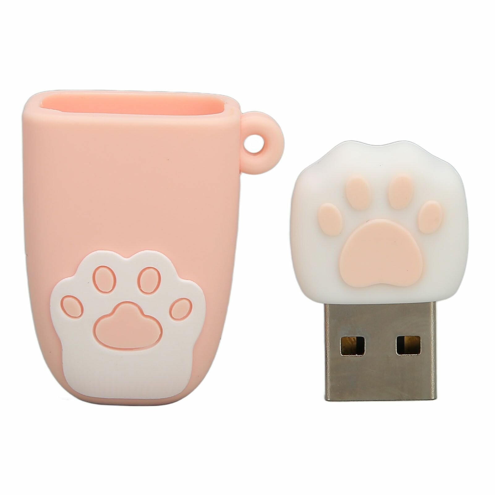 U диск, 64 ГБ, USB 2.0, кошачья лапа, виброустойчивый, для Win, OS X, Pink