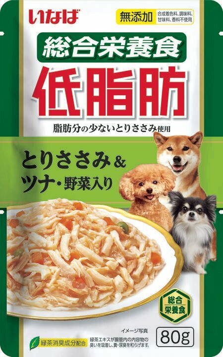 INABA Teishibo 80 г консервы для собак куриное филе с тунцом и овощами 1х12