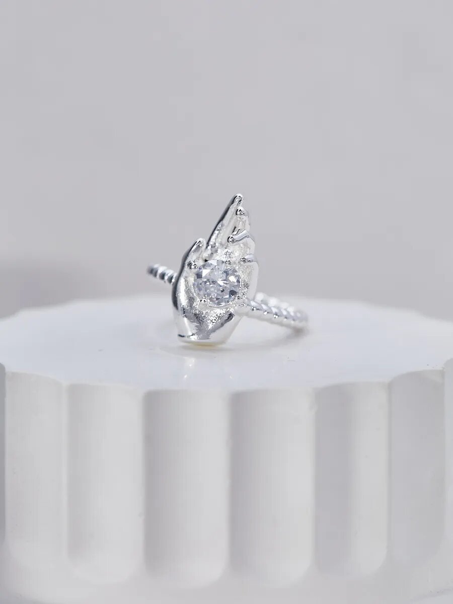 Кольцо, фианит, циркон, кристалл