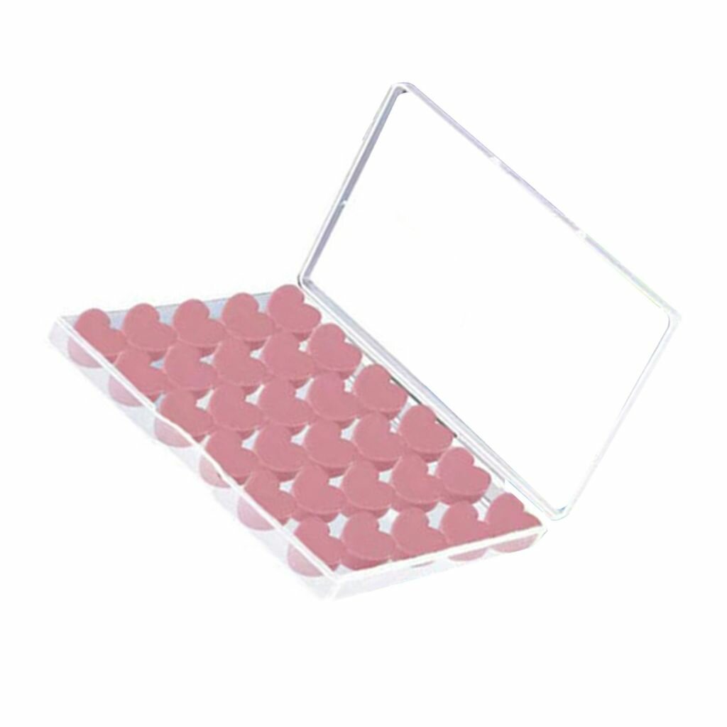 30 штук шумоподавляющие беруши в форме сердца, водонепроницаемые, Розовый