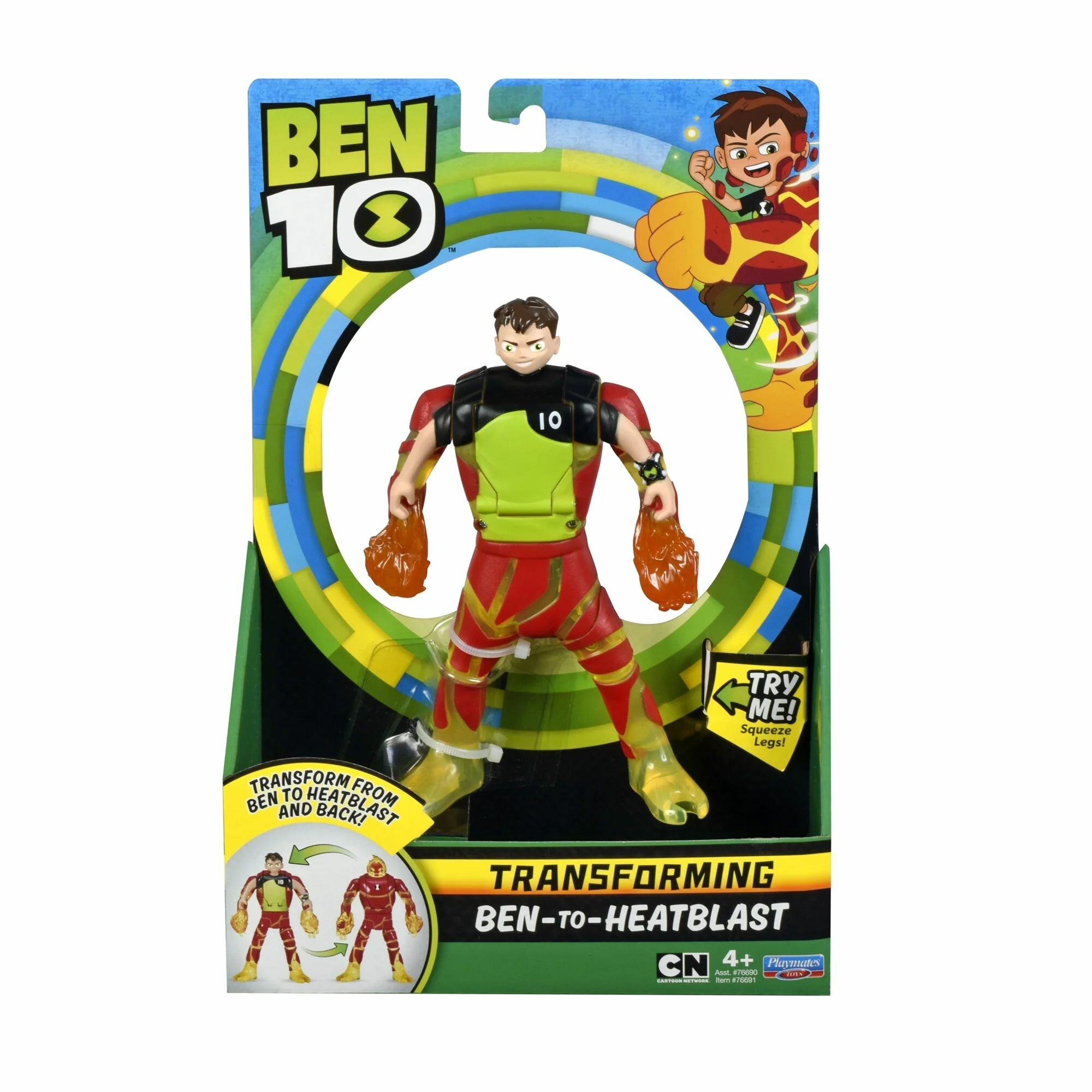Playmates Toys Ben 10 Transforming Figure Анимационная модель, Трансформирующаяся фигура, Подходит для детей старше 4 лет