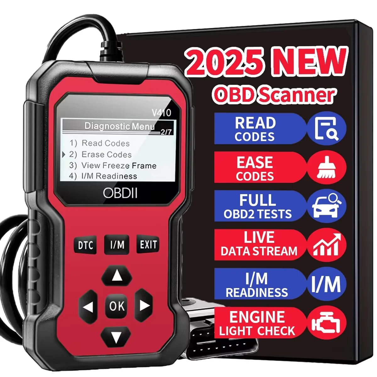 Автосканер OBD2 V410 Red