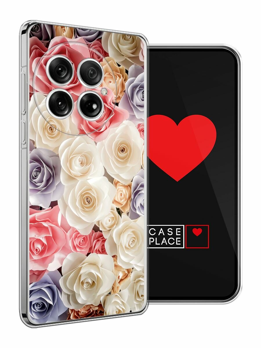 Чехол на OnePlus 13 / Ван Плас 13 с принтом "Пастельные розы" — фото 1