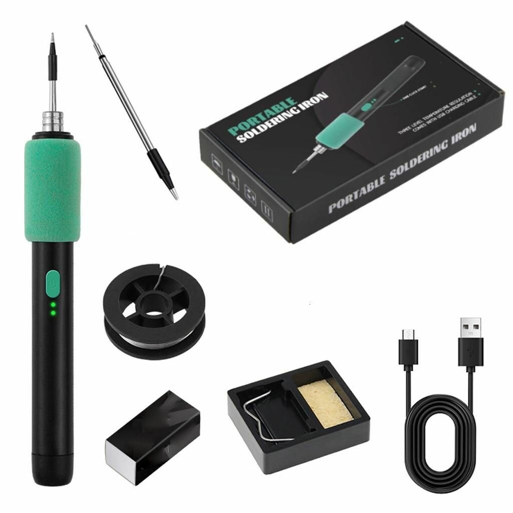 Портативный паяльник USB, C211 с наконечником x1