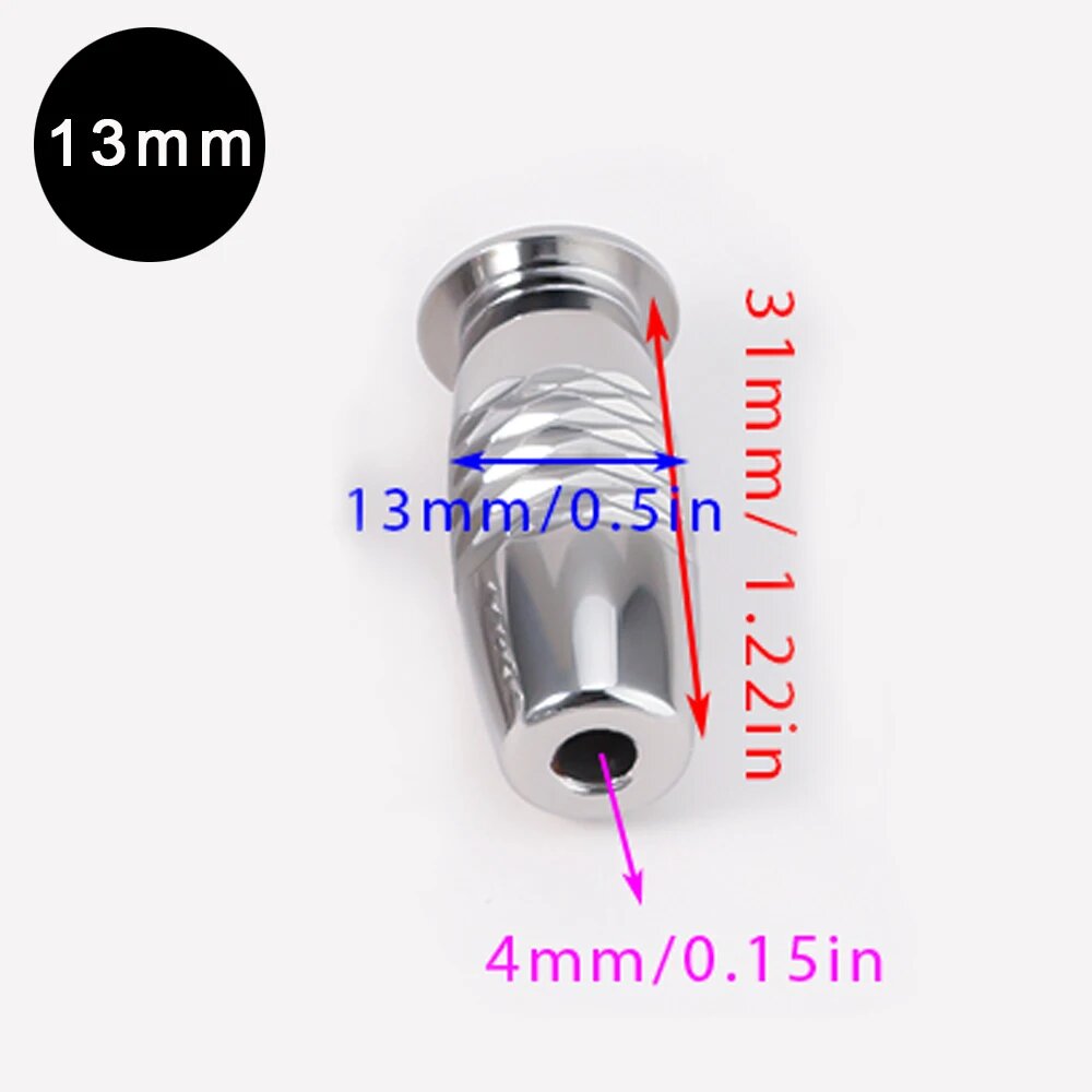 Расширитель уретры из нержавеющей стали, звучащий конский глаз, пробка для пениса, мужская мастурбация, стимулятор уретры, катетер, мужские секс-игрушки 13mm